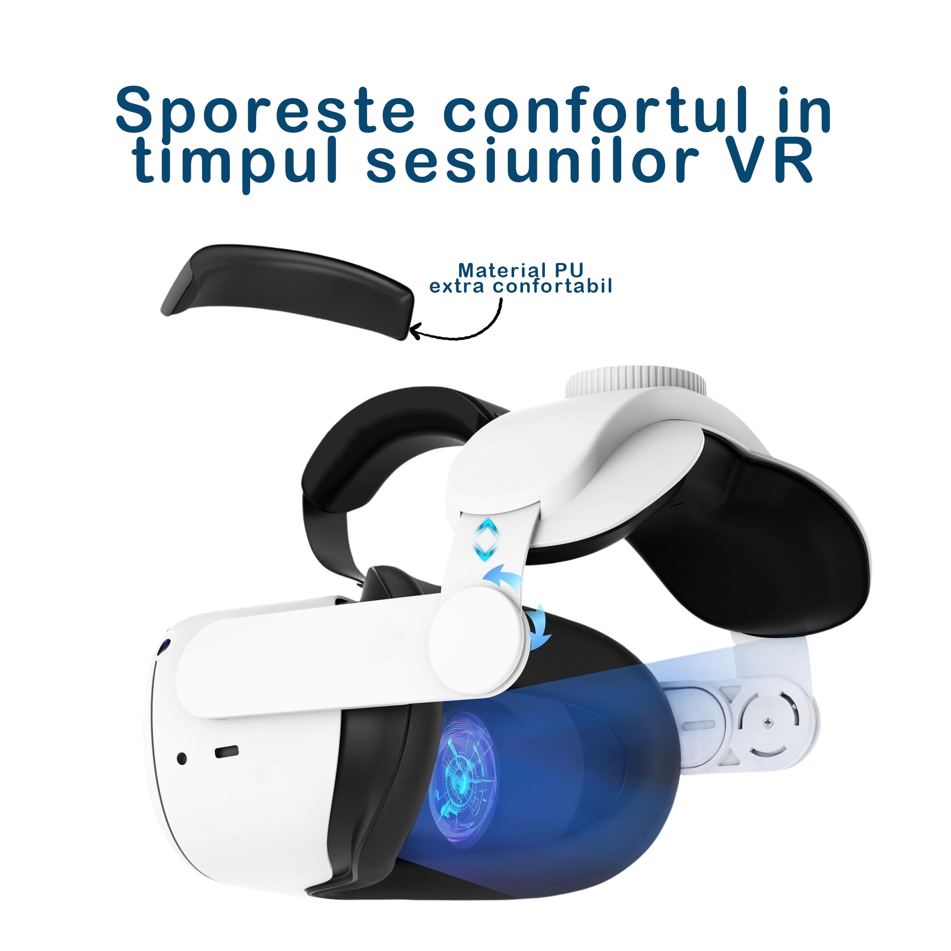 Curea pentru Oculus/Meta Quest 2, Reglabila, Ultraconfortabila, Usor de ...