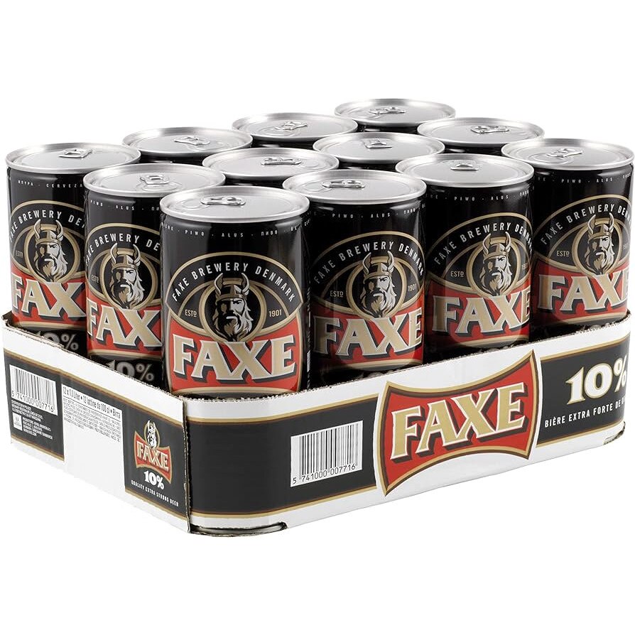 Pachet, Bere blonda Faxe Extra Forte 10 %, 12 bucati x1000 ml - eMAG.ro