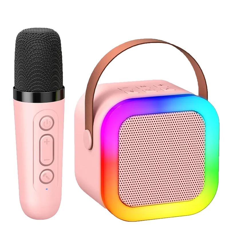 Boxa cu Microfon karaoke Smart copii, Wireless, Roz ABYZ®™ - eMAG.ro