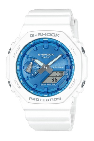Casio, Ceas analog si digital G-Shock, Alb, Bleu - eMAG.ro