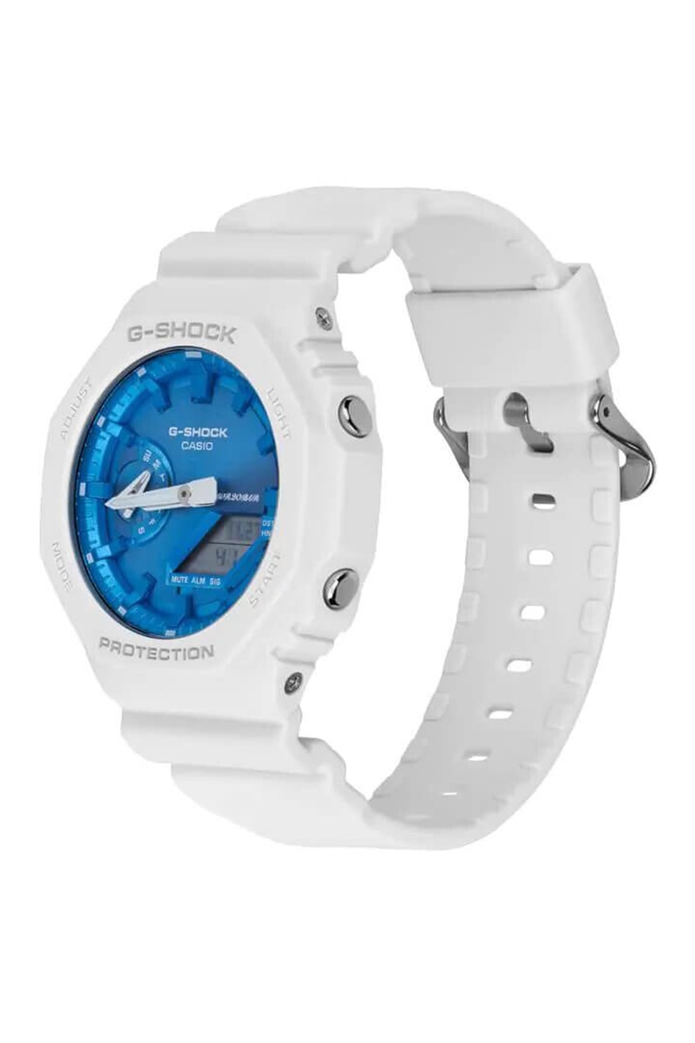 Casio, Ceas analog si digital G-Shock, Alb, Bleu - eMAG.ro