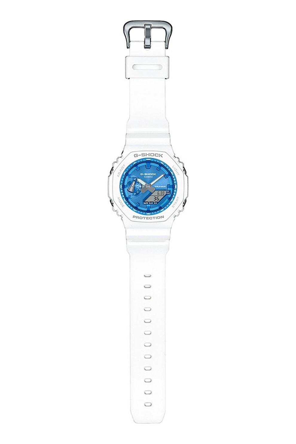 Casio, Ceas analog si digital G-Shock, Alb, Bleu - eMAG.ro
