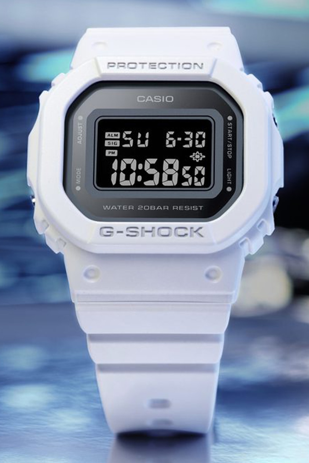 Casio, Ceas digital G-Shock, Alb, Negru - eMAG.ro