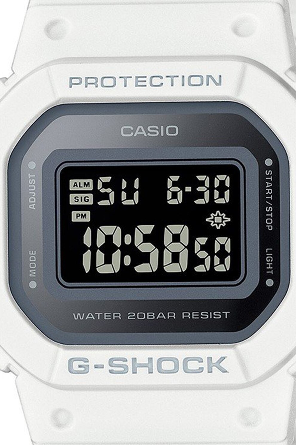 Casio, Ceas digital G-Shock, Alb, Negru - eMAG.ro