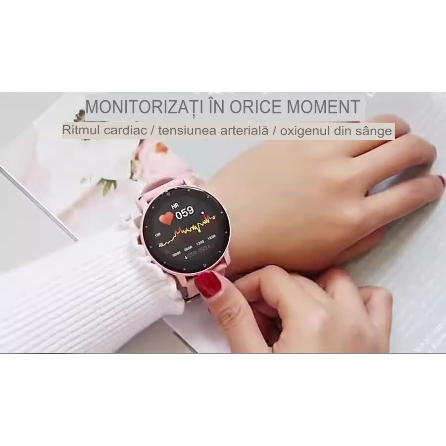 Ceas inteligent Smart Watch Pentru Fitness, Bratara Metal IP67 ...