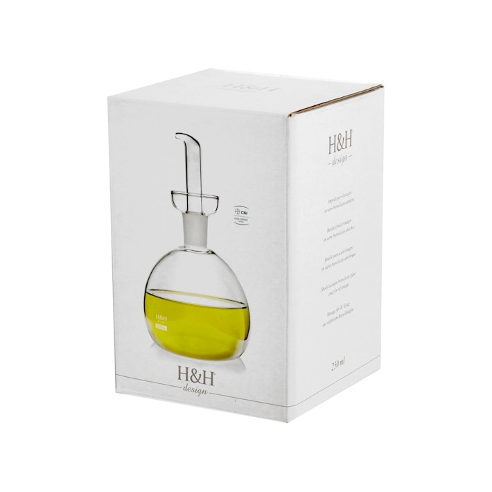 Recipient pentru ulei sub forma de balon, H&H, sticla borosilicata, 250 ...
