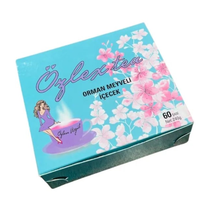 Ceai de slabit detox Ozlex Tea turcesc cu aroma de fructe de padure 60 ...