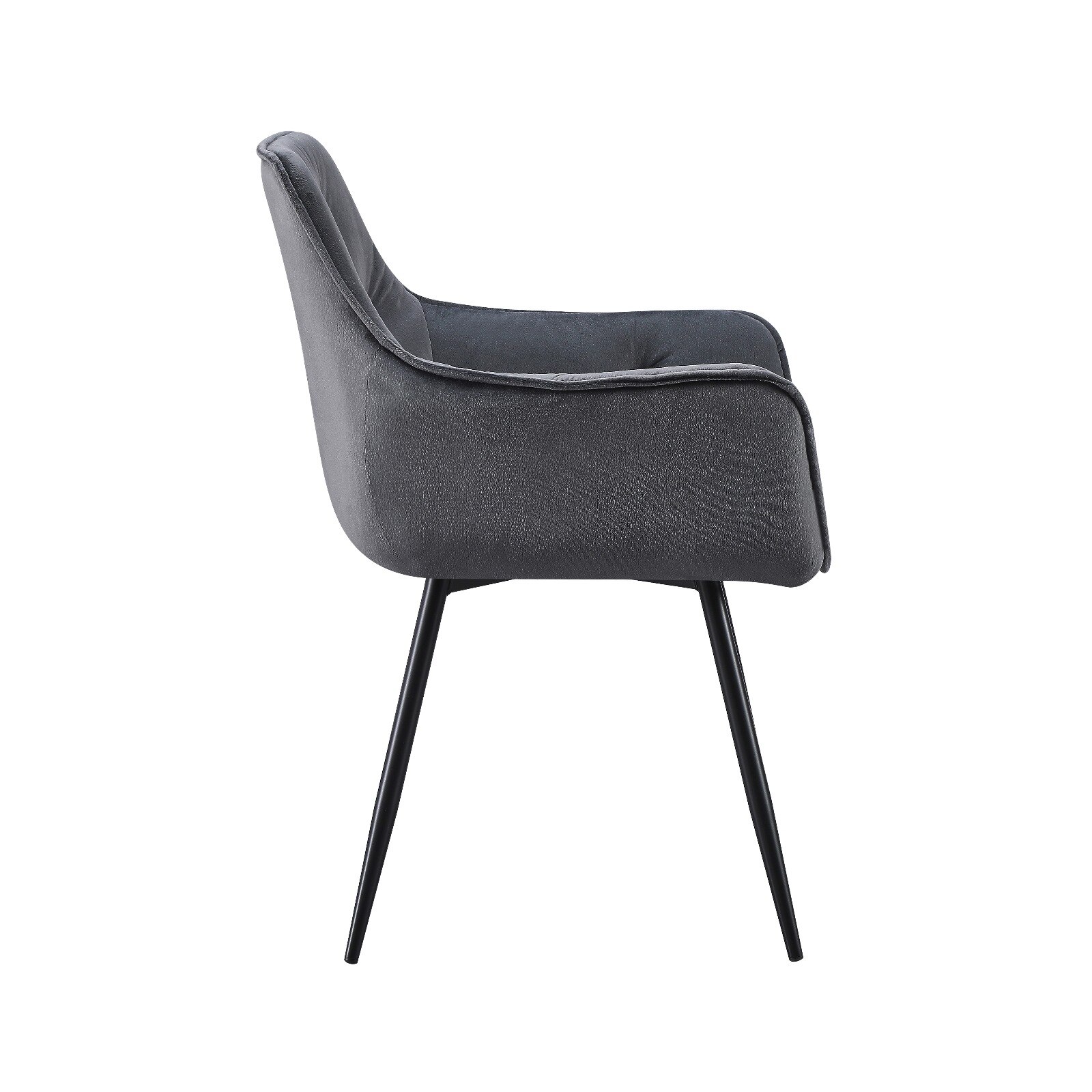 Scaun tapitat dining modern gri, catifea impermeabila - eMAG.ro