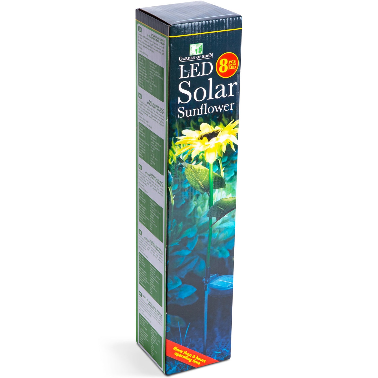 Соларна лампа LED Garden of Eden 11762, Слънчоглед, 8 LED светлини, Топла бяла светлина, 1 x ...