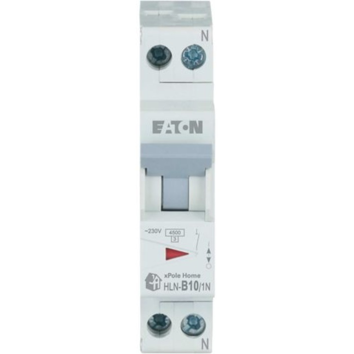 Siguranta electrica automata EATON HLN-B10/1N, latime 1 modul, 4,5kA, 1P+N, caracteristica B ...