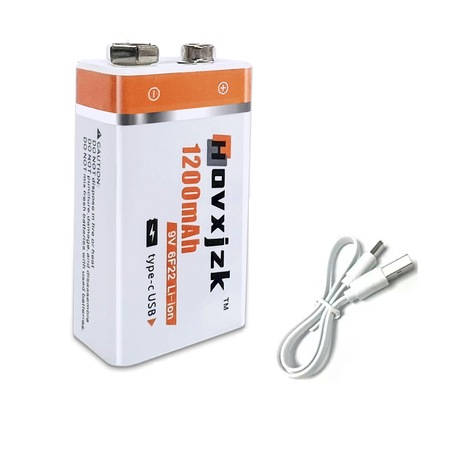 Acumulator 9V 6F22, 1200 mAh, li-ion, incarcare tpye-C USB - eMAG.ro