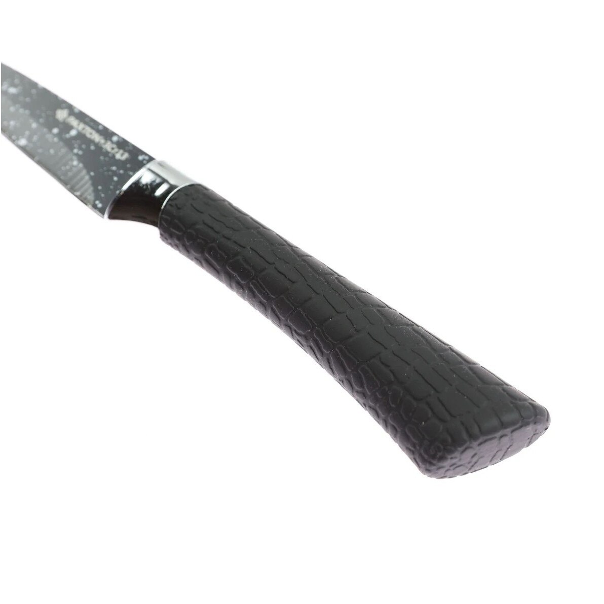 Set 6 ustensile bucatarie, fabricate din inox, culoare maner negru ...