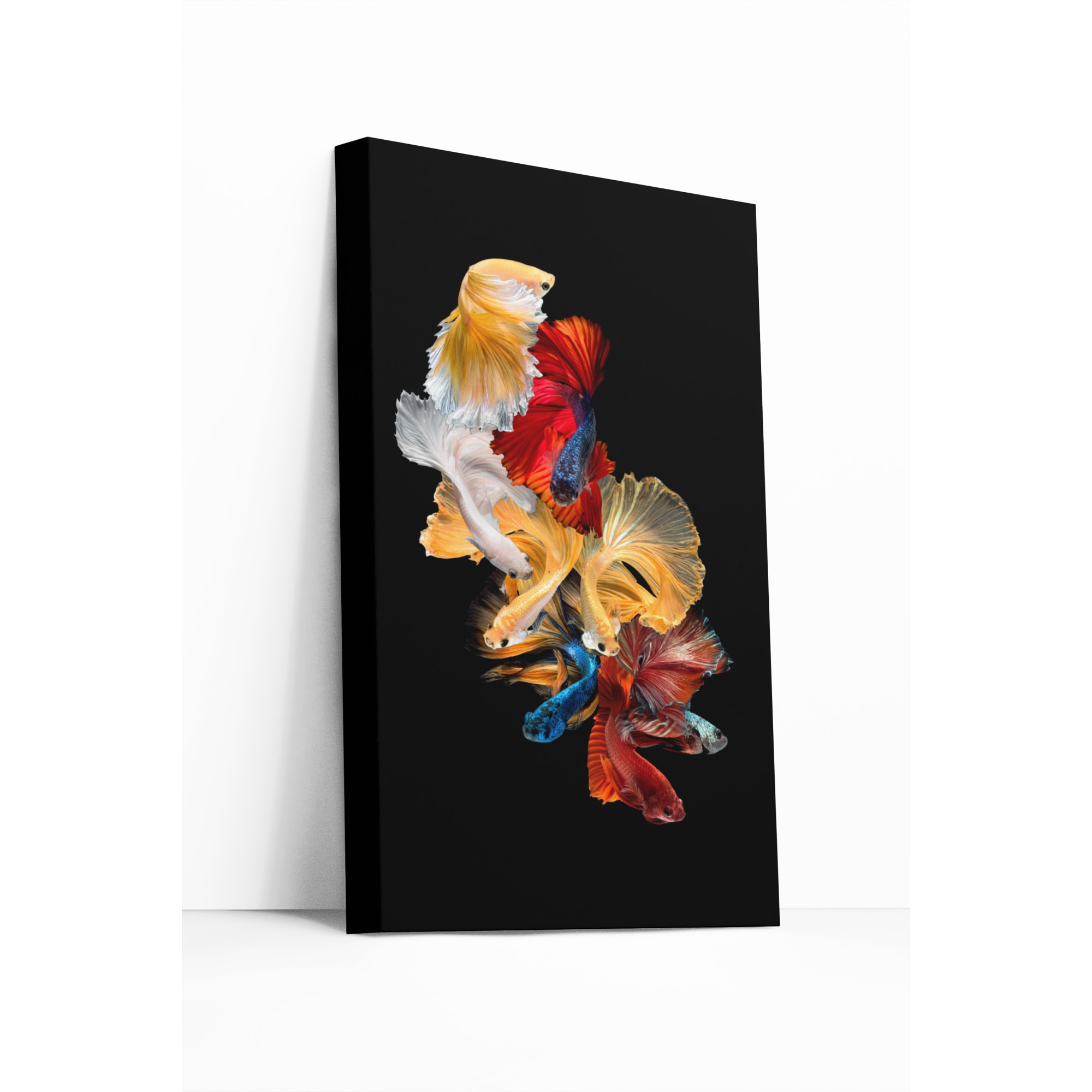 Tablou abstract imprimat cu cerneala UV, 37x25cm, pesti colorati E006 ...