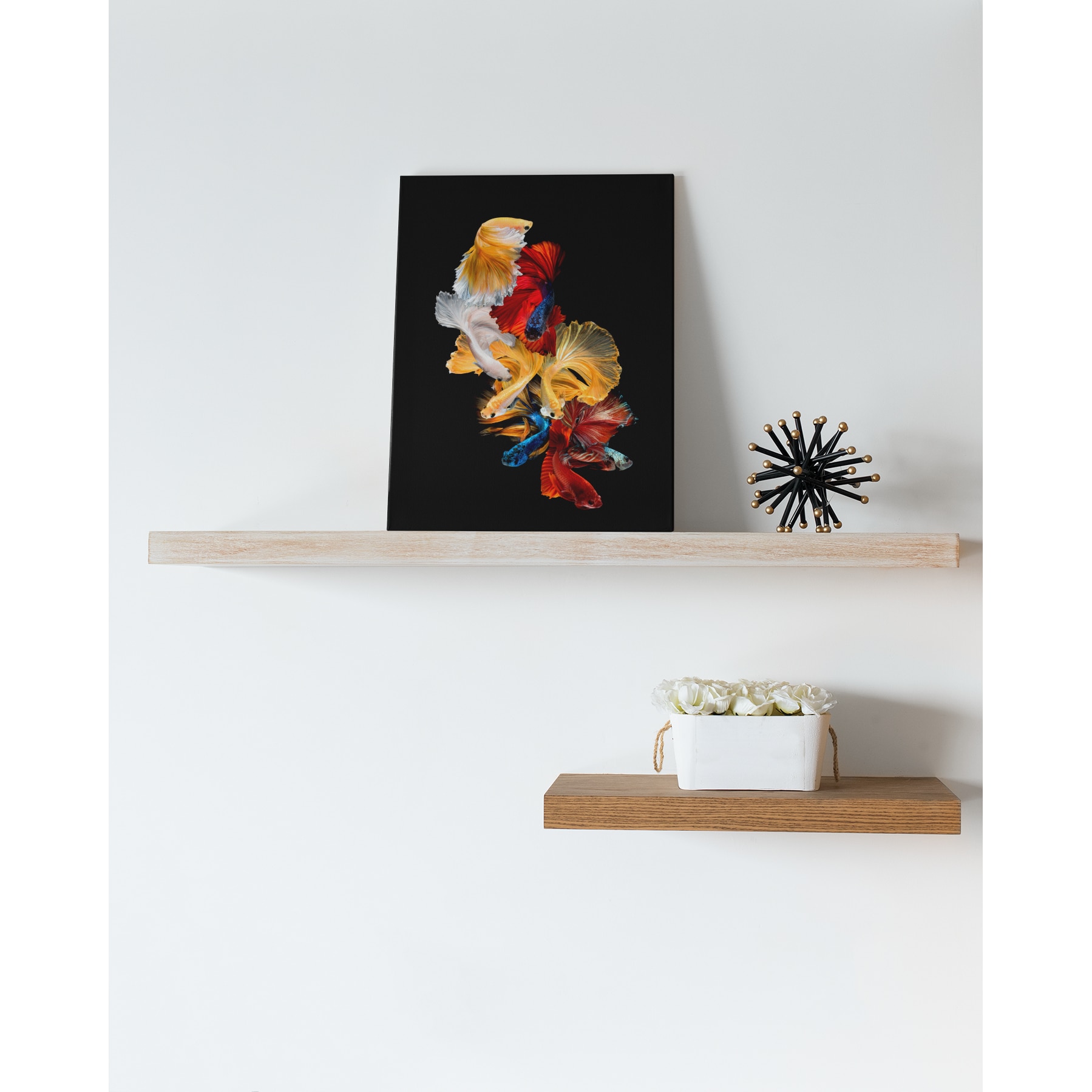Tablou abstract imprimat cu cerneala UV, 37x25cm, pesti colorati E006 ...