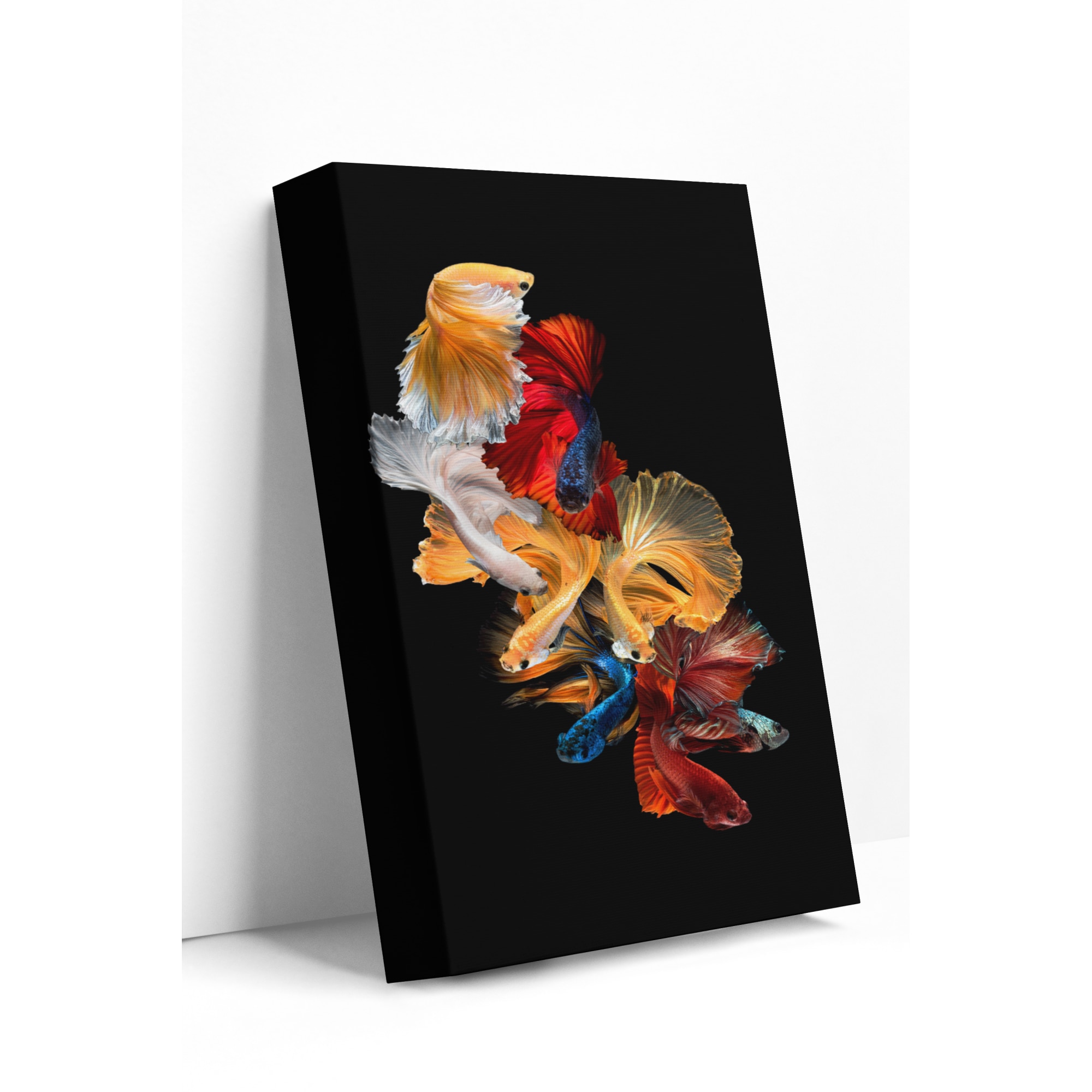 Tablou abstract imprimat cu cerneala UV, 37x25cm, pesti colorati E006 ...