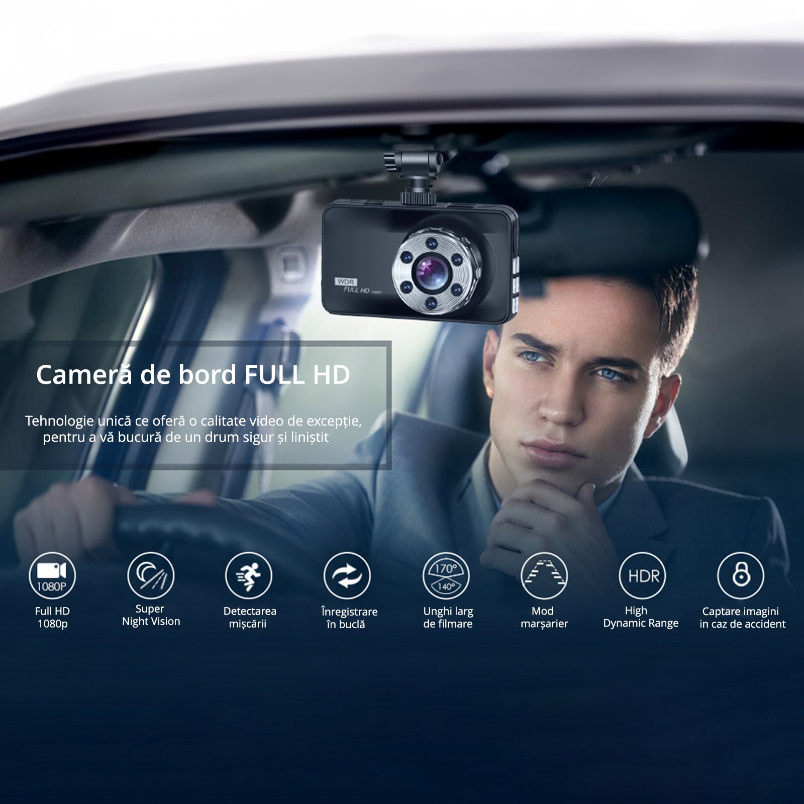 Camera Auto DVR Xenomo® DRIVE-X, Camera de bord ultracompacta, FULL HD ...