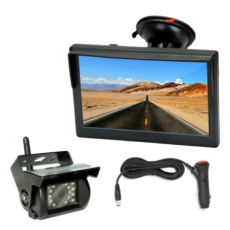 Camera wireless pentru vedere din spate, Metal, Monitor de 5 inchi ...