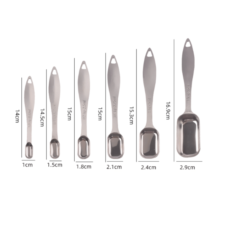 Set 6 linguri de masurat, LLWL, Inox, Argintiu - eMAG.ro