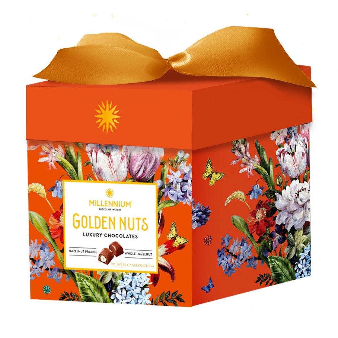 Cutie cu Praline Millennium Sweets Golden Nut Cub 150g - eMAG.ro