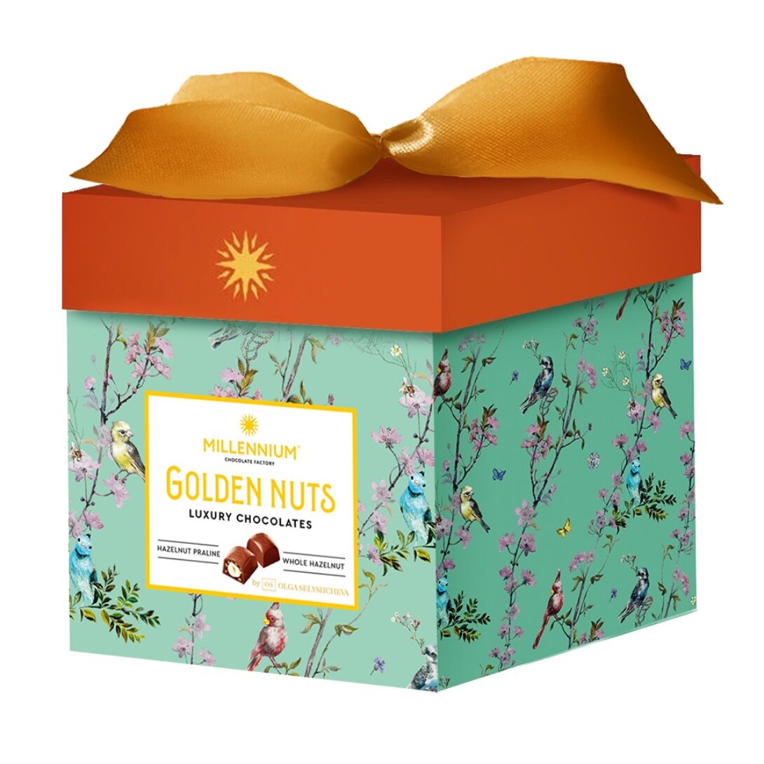 Cutie cu Praline Millennium Sweets Golden Nut Cub 150g - eMAG.ro