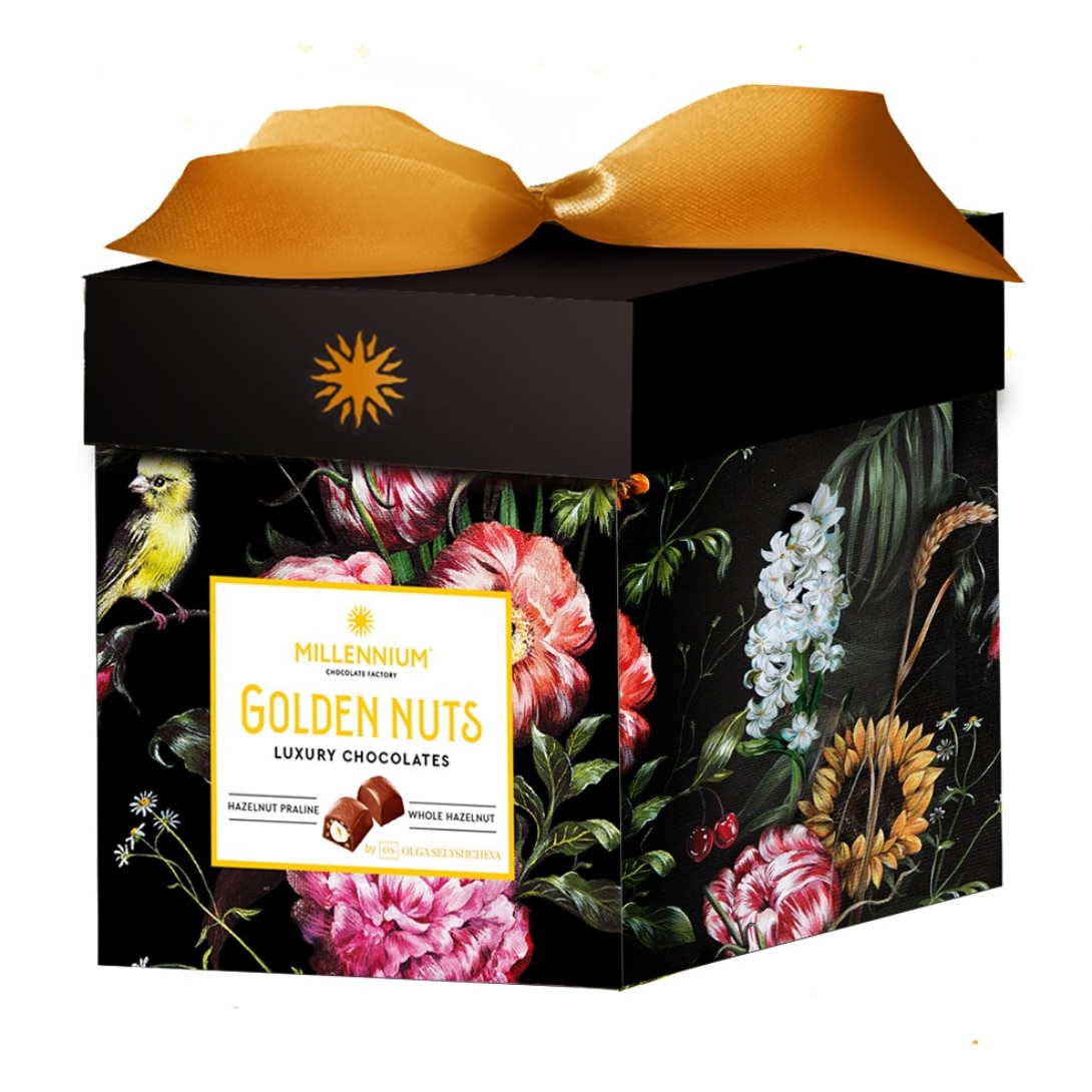 Cutie cu Praline Millennium Sweets Golden Nut Cub 150g - eMAG.ro