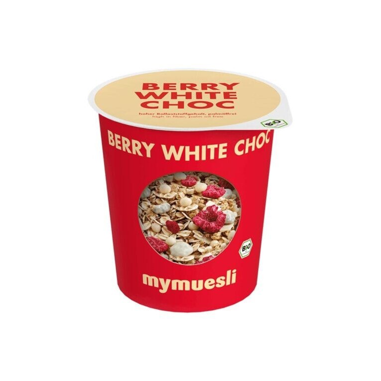 Cereale musli, Mymuesli, 2Go, Berry White Choc, 85 g - eMAG.ro