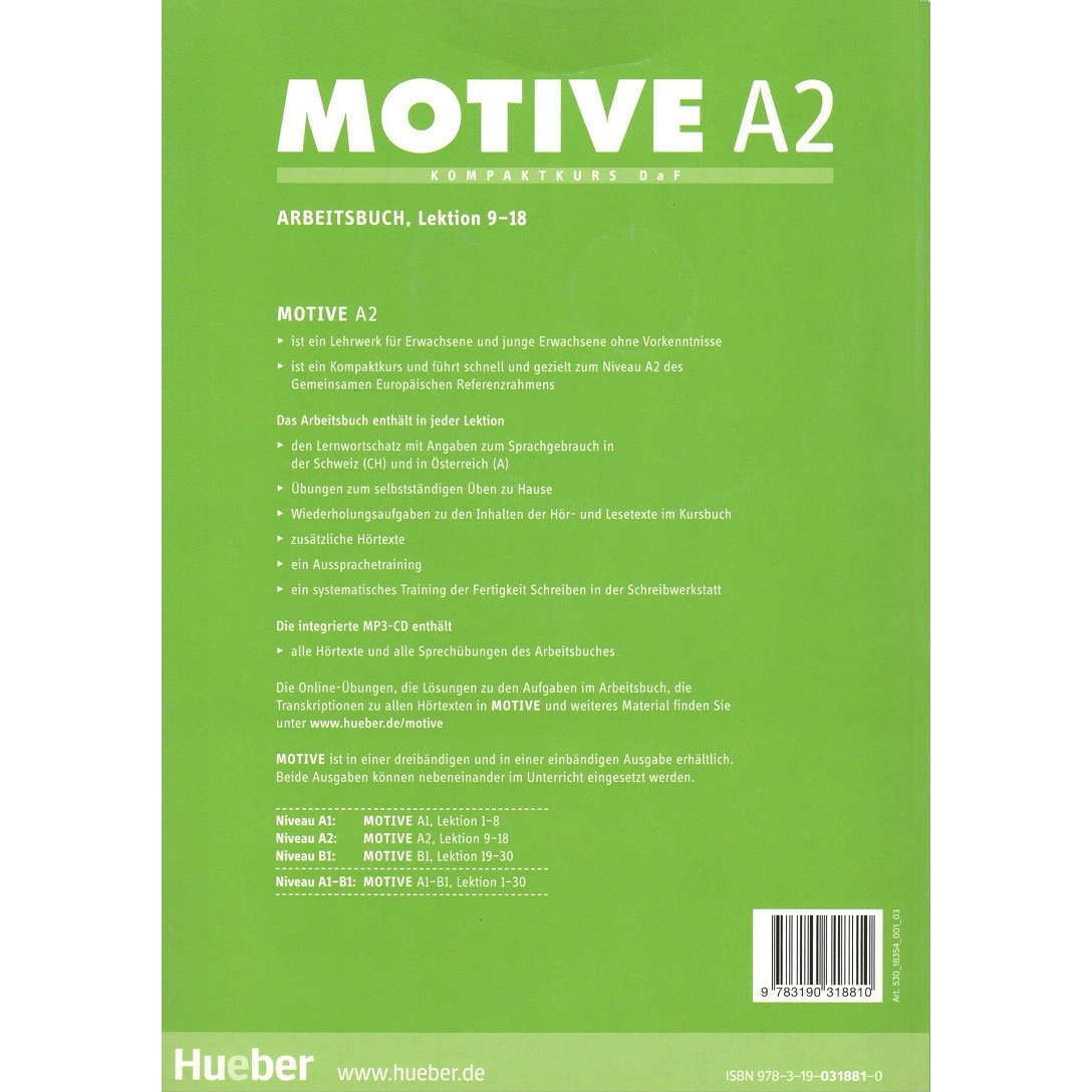 Motive A2 Kompaktkurs DaF Arbeitsbuch ; Wlfried Krenn - eMAG.ro