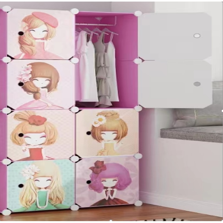 Dulap modular pentru copii, AT PERFORMANCE®, 8 rafturi, durabil ...