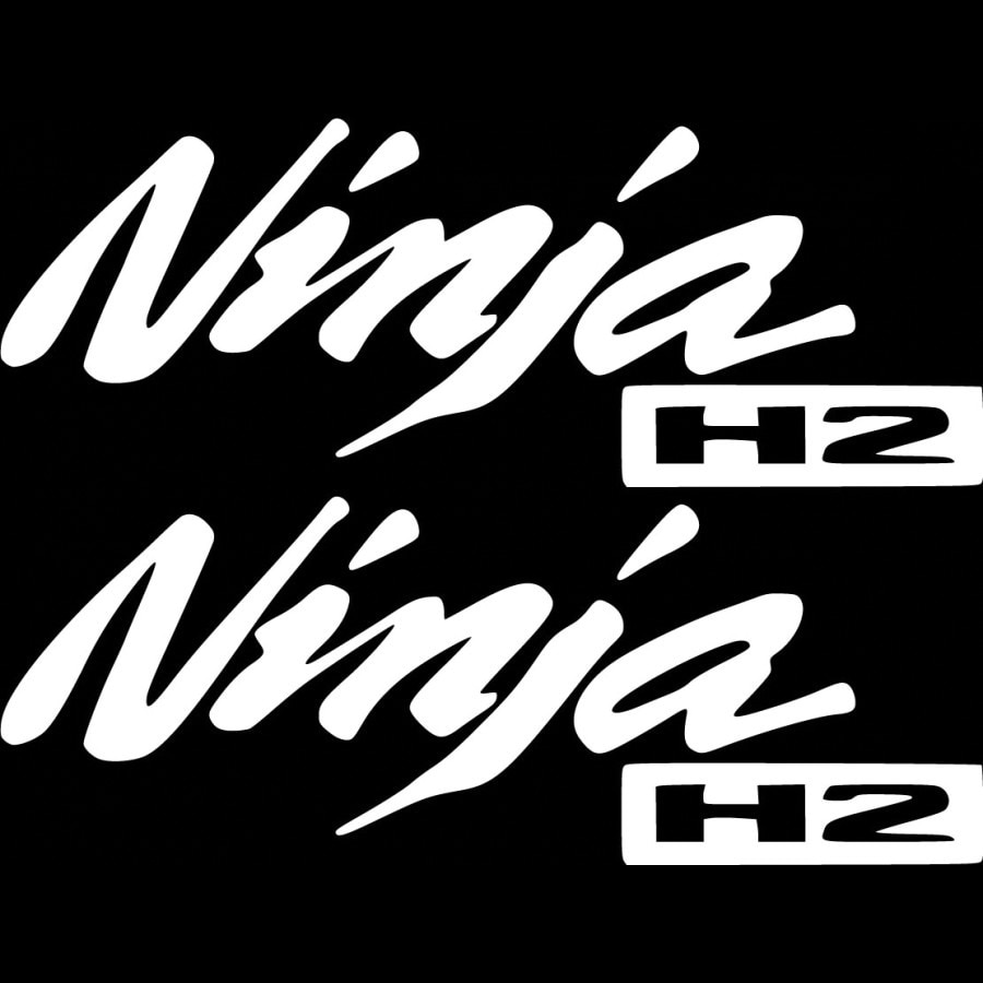 Sticker x2, Kawasaki Ninja H2, Alb, 20cm - eMAG.ro
