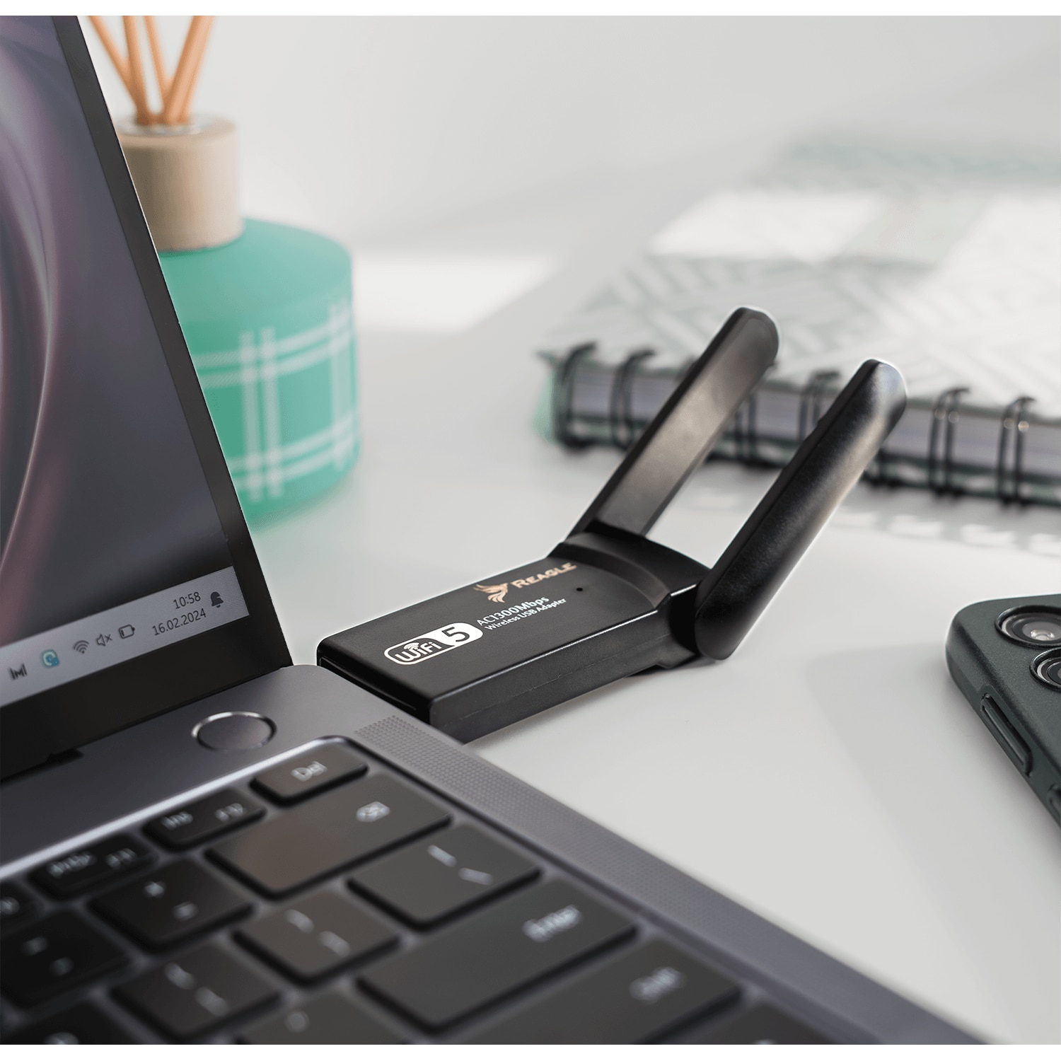Adaptor Extern De Retea Wi-Fi Usb 3.2 Wifi 1300Mbps 2.4Ghz 5Ghz - eMAG.ro