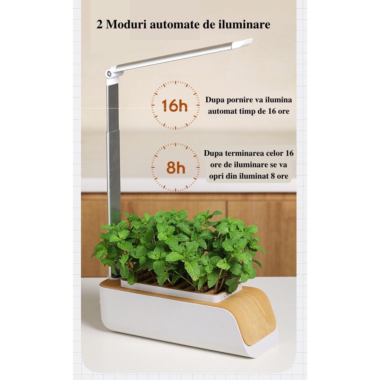 Ghiveci de plante inteligent BLOOMANT pentru flori, fructe si legume ...