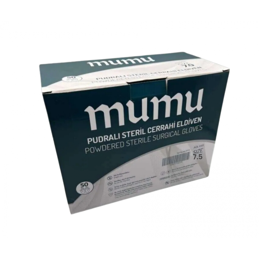 Manusi Chirurgicale Sterile Latex Nepudrate, Marimea 7.5, MUMU, 50 Perechi - eMAG.ro