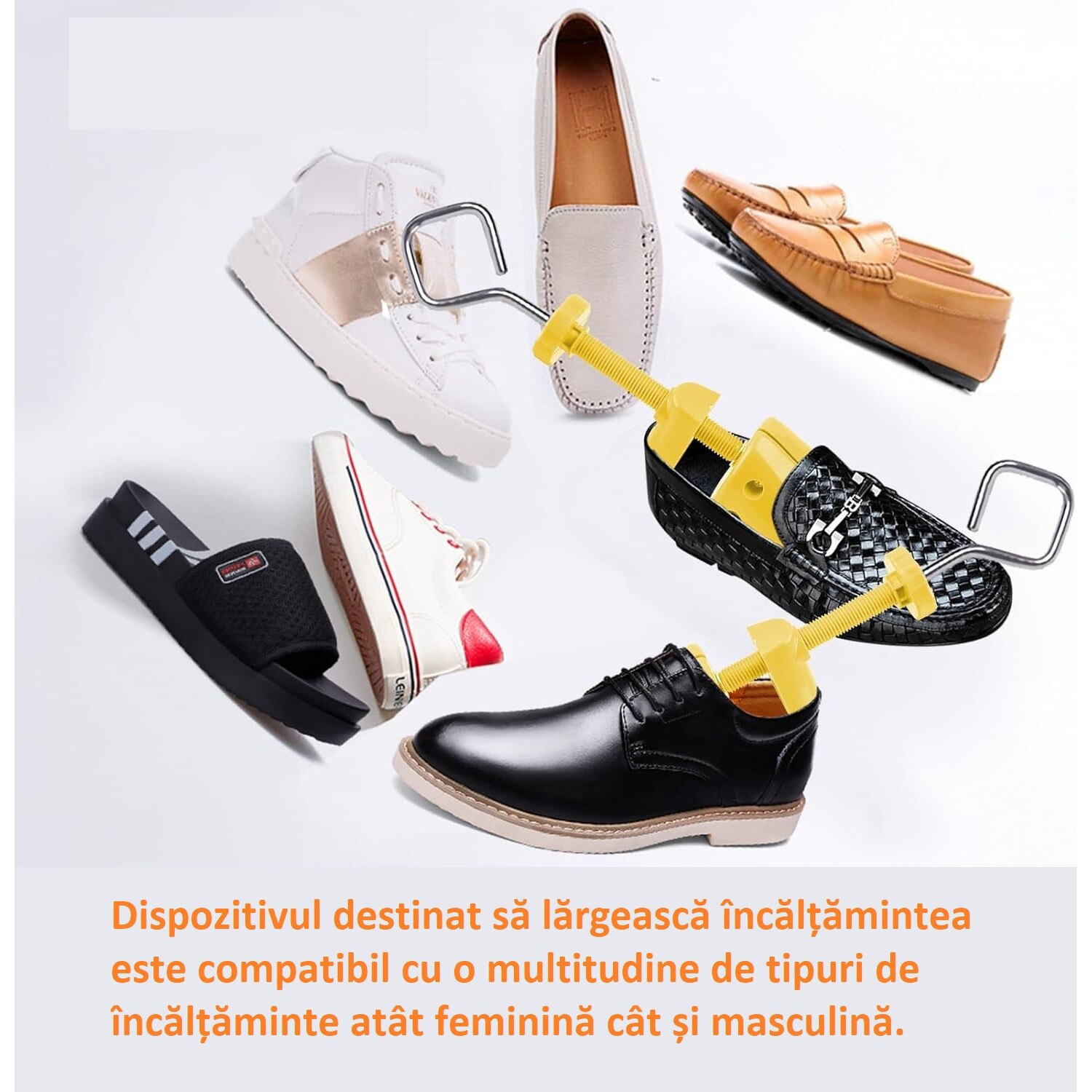 Set calapod, largire sau alungire pantof de culoare galbena - eMAG.ro