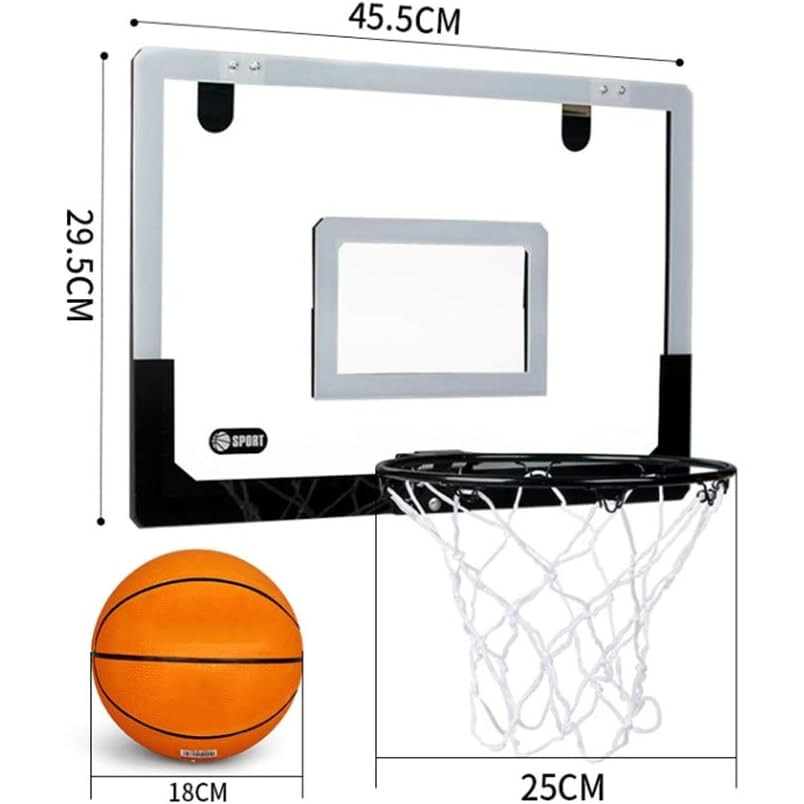 Panou Cos de baschet transparent SOLTOY™ cu minge, pompa, ac si plasa ...
