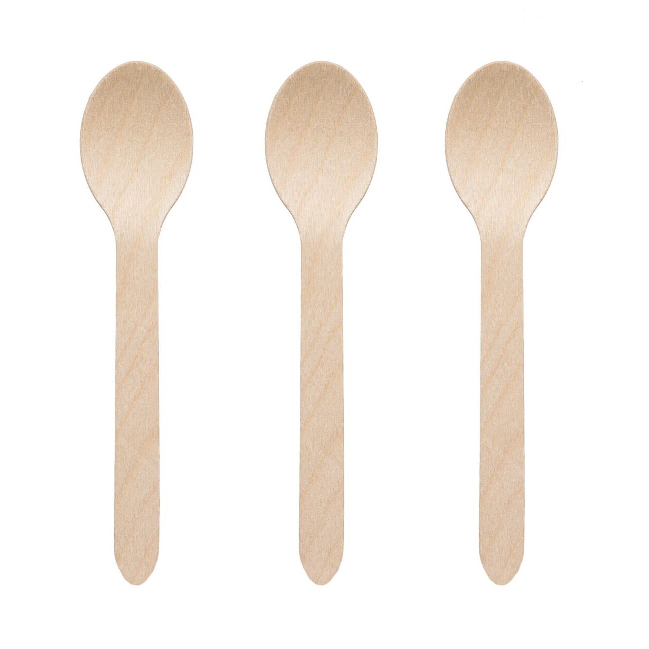 Set 40 lingurite din lemn ecologice Shopiens®, 16 cm - eMAG.ro