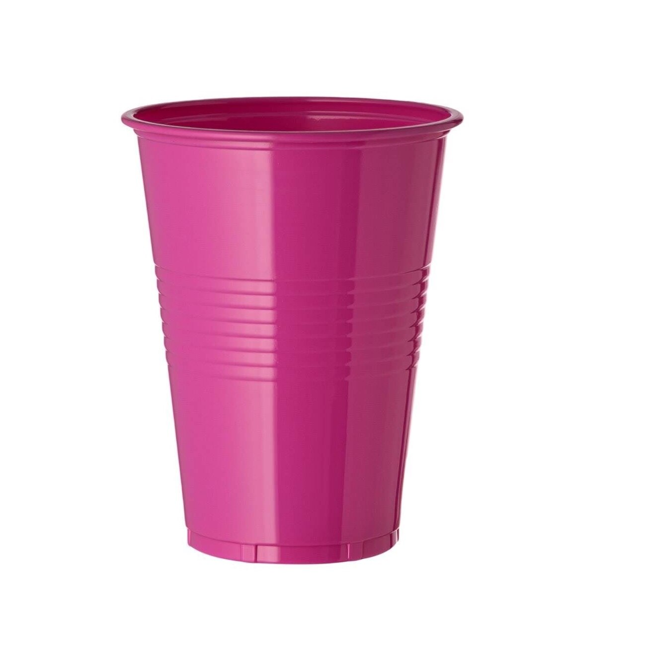 Set 10 pahare din plastic Shopiens®, de unica folosinta, roz, 480 ml ...