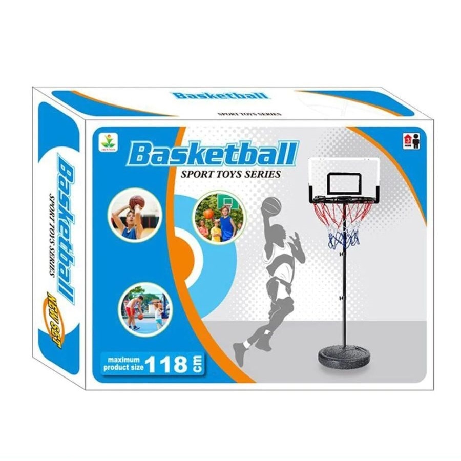 Set cos de baschet cu picior 118 cm si minge - eMAG.ro