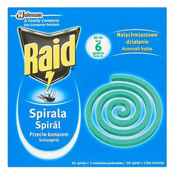 Set 10xRepelent insecte spirala, RAID, Exterior, Verde - eMAG.ro