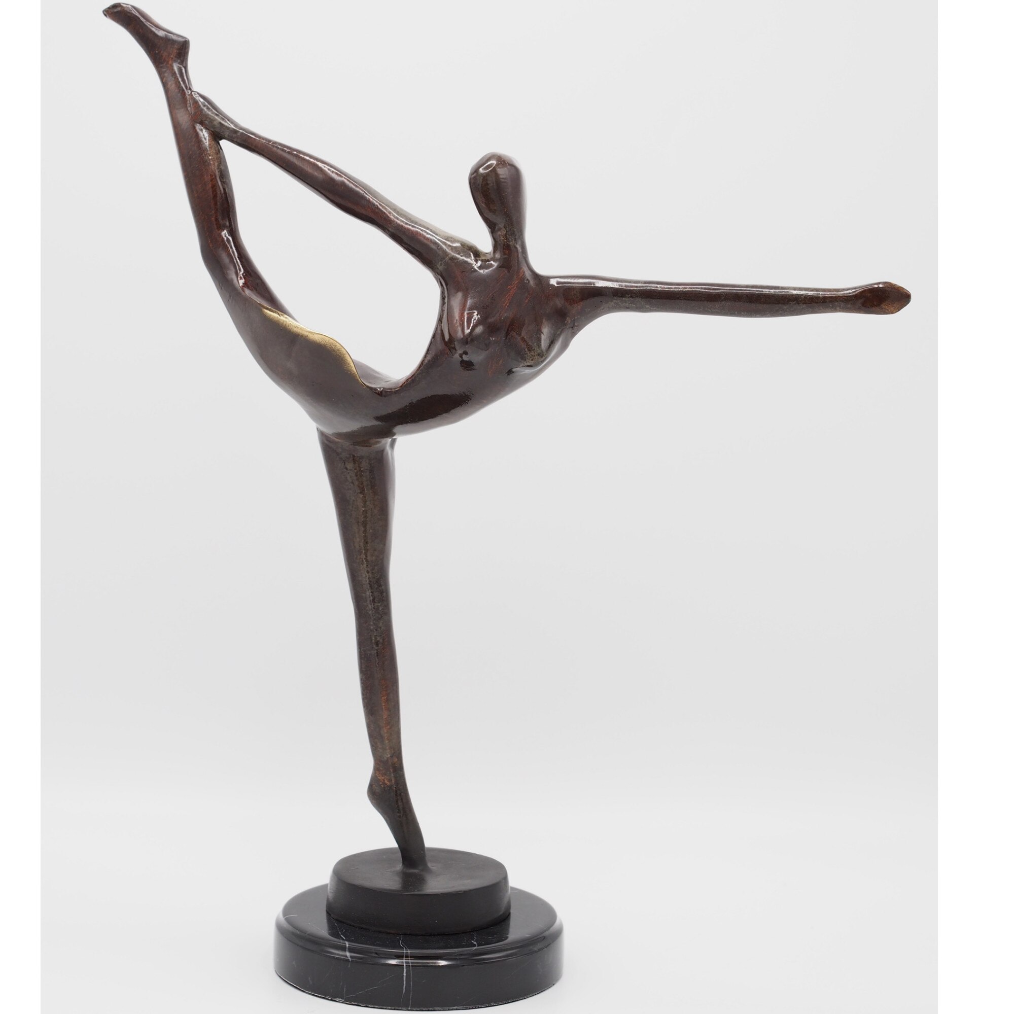 Statueta moderna Dansator cu mana orizontala Joyard, bronz, 34x15x42cm ...