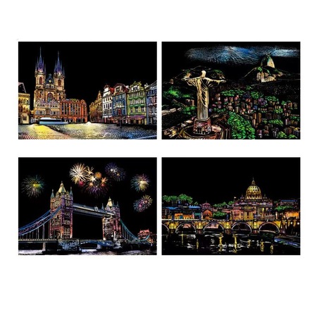 Set 4 imagini razuibile, 14 ani+, Multicolor - eMAG.ro