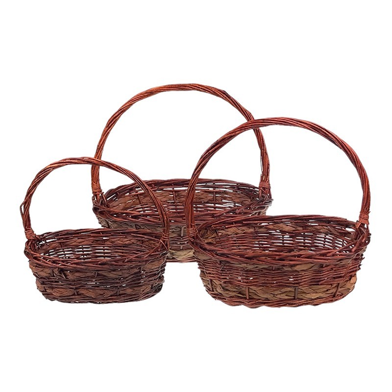 Set format din 3 cosuri din rachita dimensiuni diferite - eMAG.ro