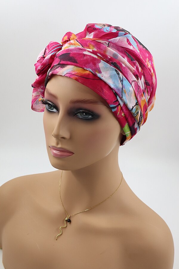 Turban sal Amelia sifon de matase K/5 roz - eMAG.ro