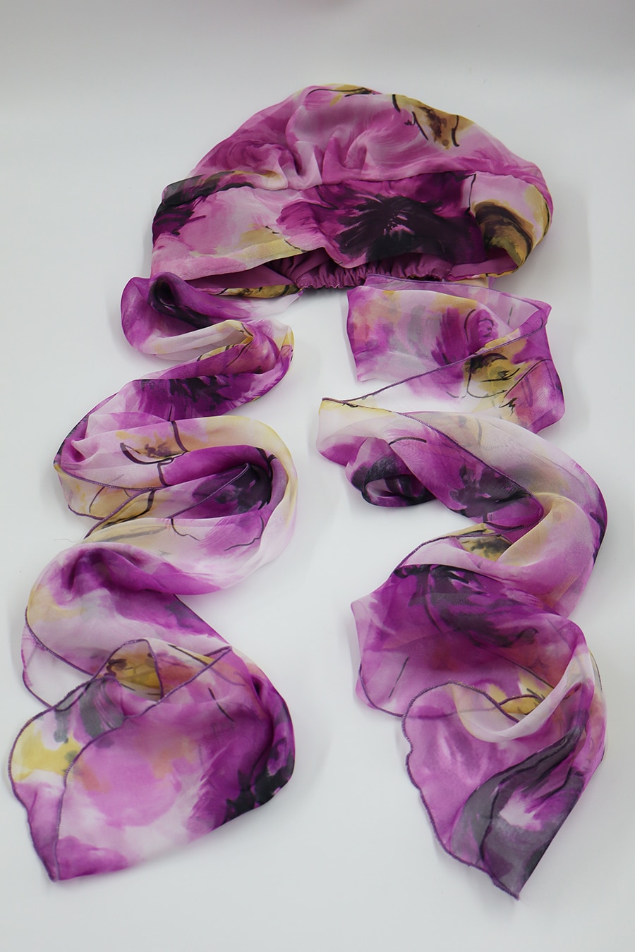 Turban sal Amelia sifon de matase K/4 violet - eMAG.ro