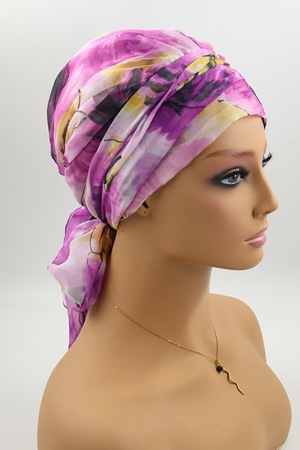 Turban sal Amelia sifon de matase K/4 violet - eMAG.ro