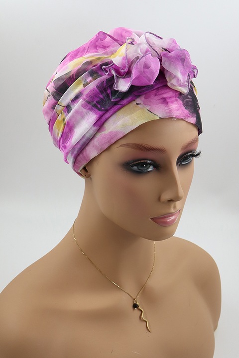 Turban sal Amelia sifon de matase K/4 violet - eMAG.ro
