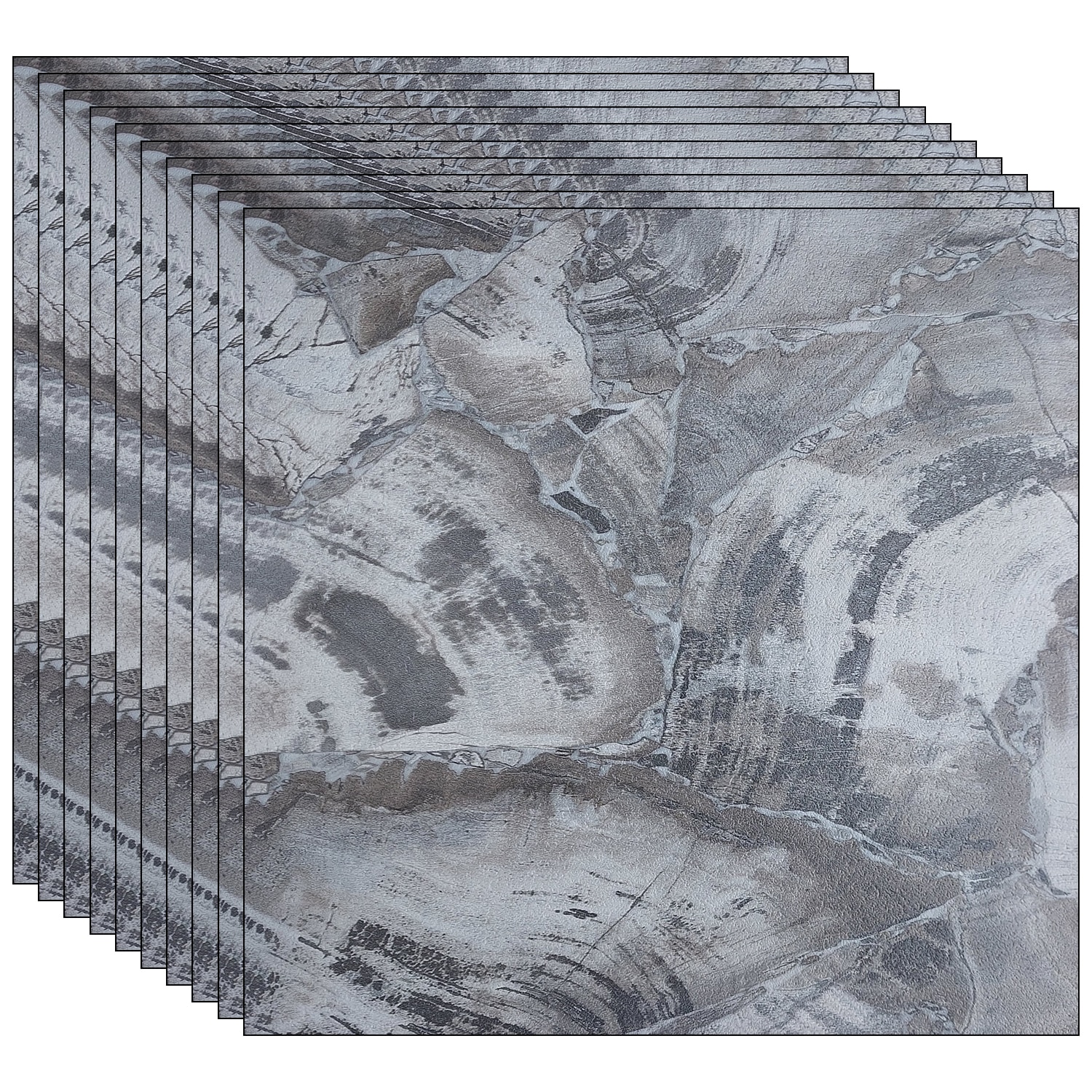 Set 24 x placi din PVC autoadezive pentru podea/perete NEXTLY ...