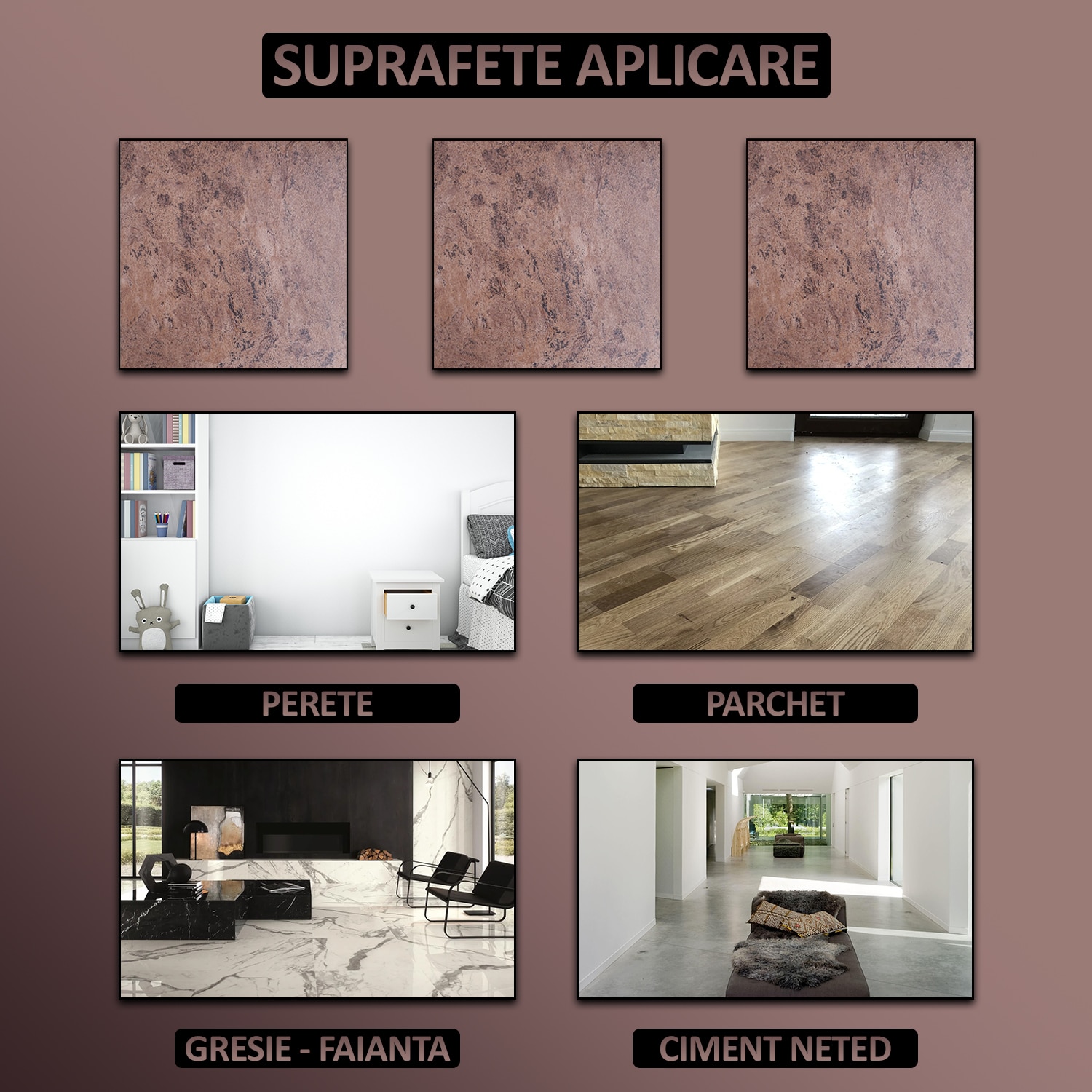 Set 24 x placi din PVC autoadezive pentru podea/perete NEXTLY ...