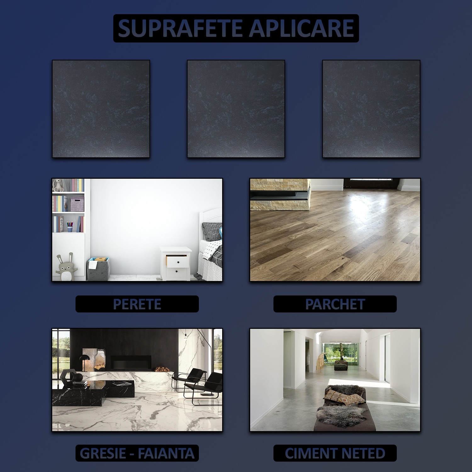 Set 24 x placi din PVC autoadezive pentru podea/perete NEXTLY ...