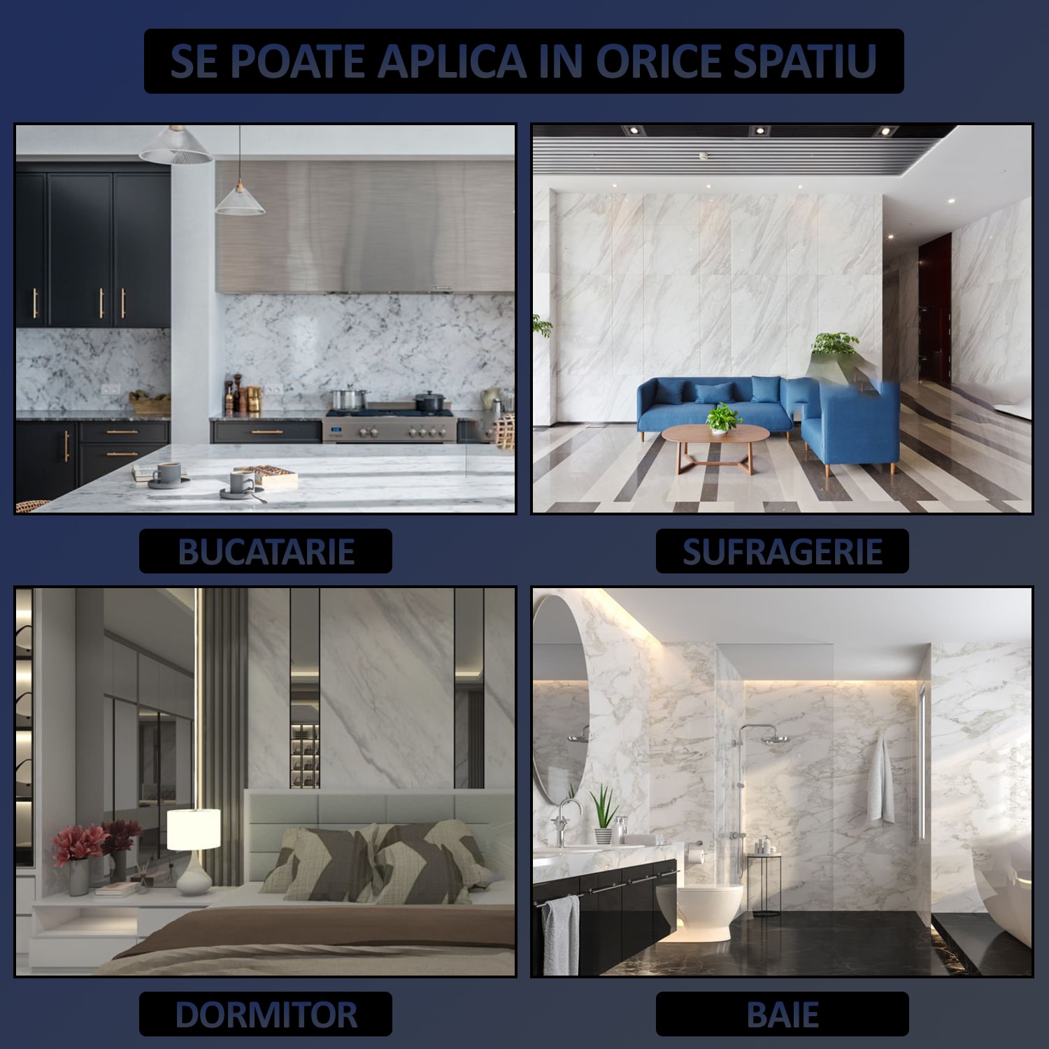 Set 24 x placi din PVC autoadezive pentru podea/perete NEXTLY ...