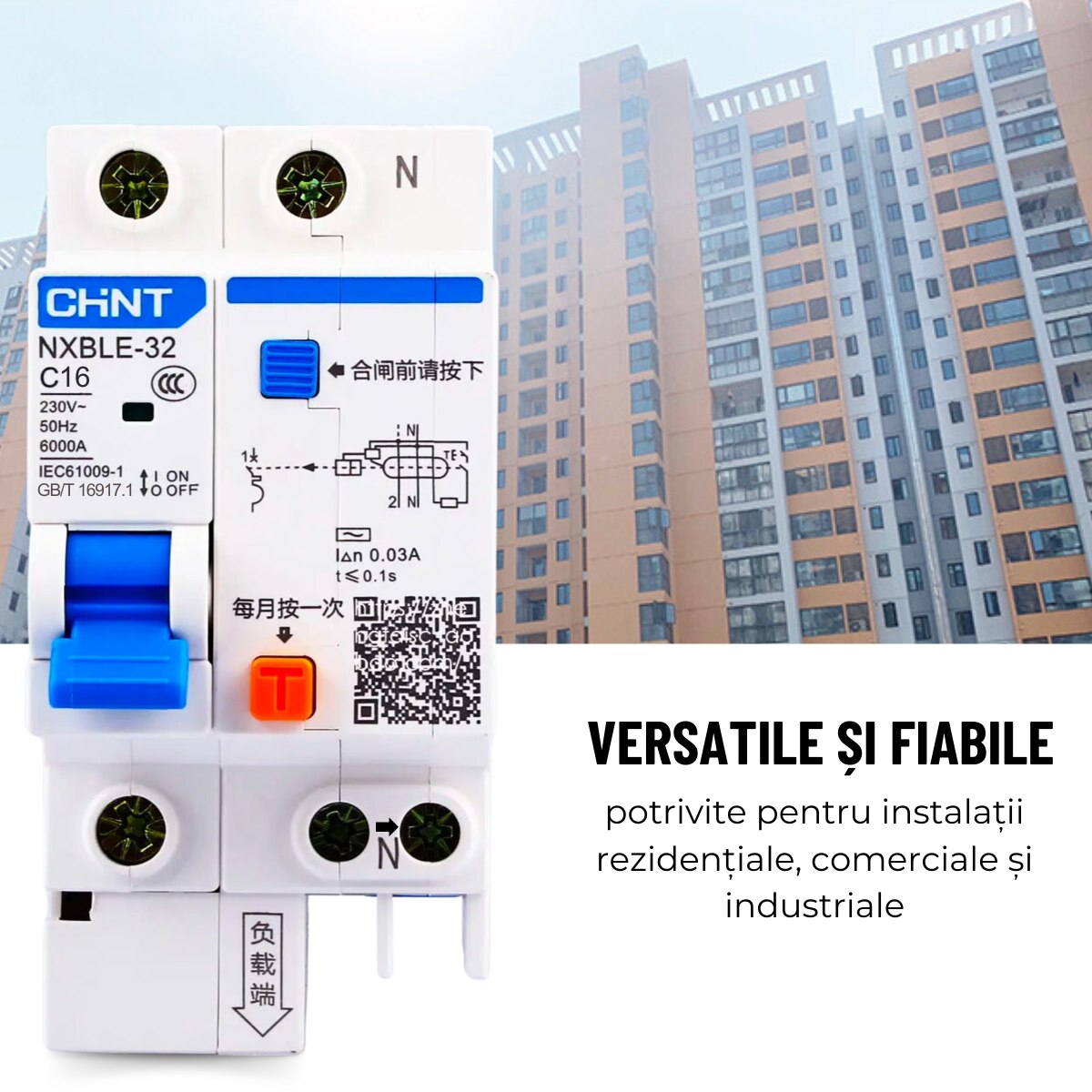 Siguranta electrica automata NXBLE-32, 1P+N, 16A, 6000A, Curba declansare C - eMAG.ro